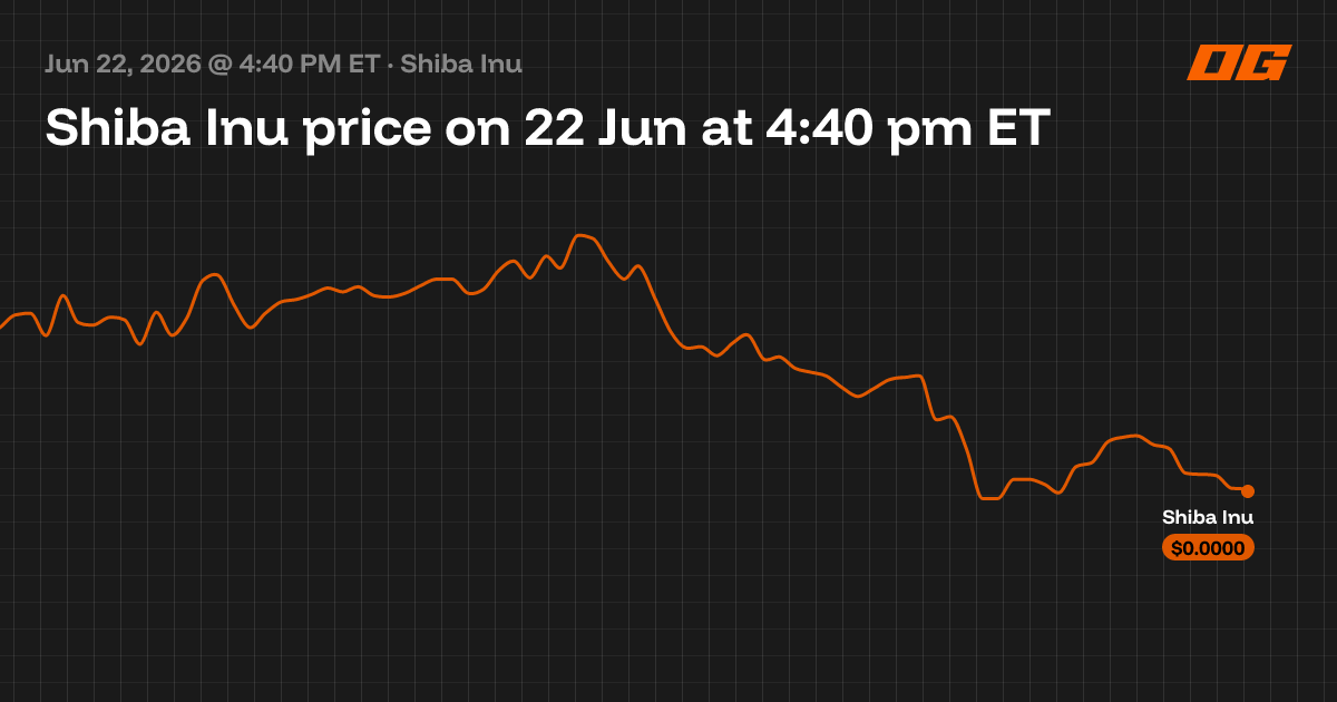 Shiba Inu price Today at 4:40 pm ET Prediction & Odds - Shiba Inu | OG