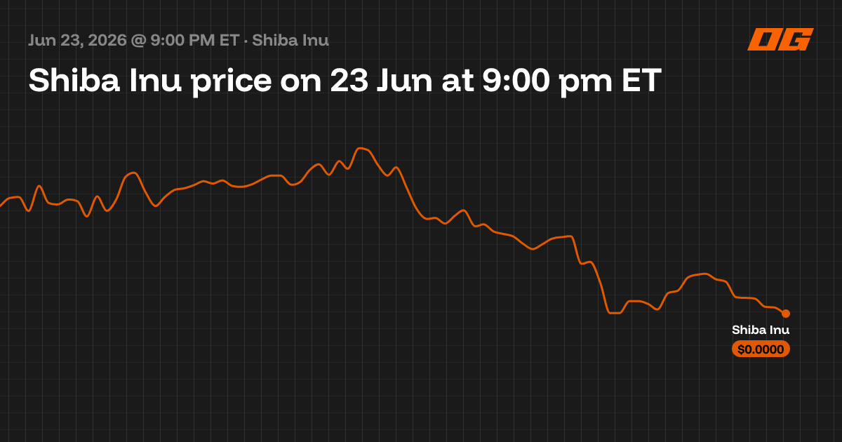 Shiba Inu price Today at 9:00 pm ET Prediction & Odds - Shiba Inu | OG