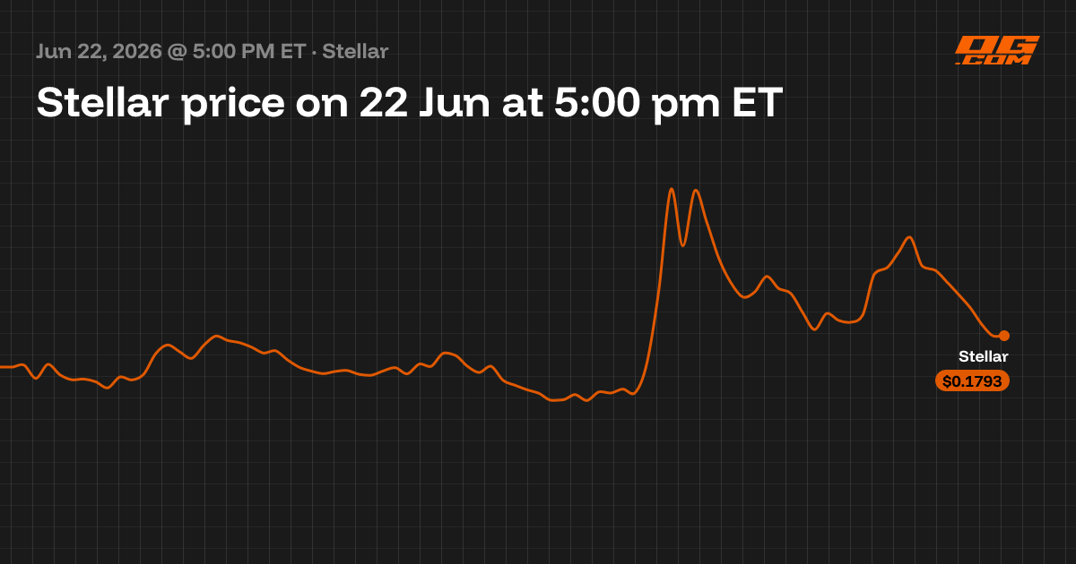 Stellar price Today at 5:00 pm ET Prediction & Odds - Stellar | OG
